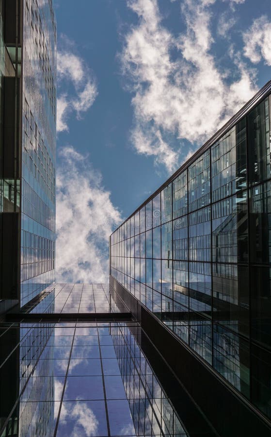 Looking up on a building stock image. Image of reflection - 114359091