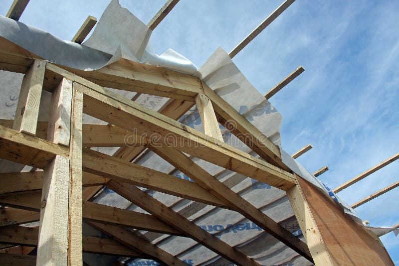 Dormer Construction On House Stock Image - Image of bloft, area: 20641313