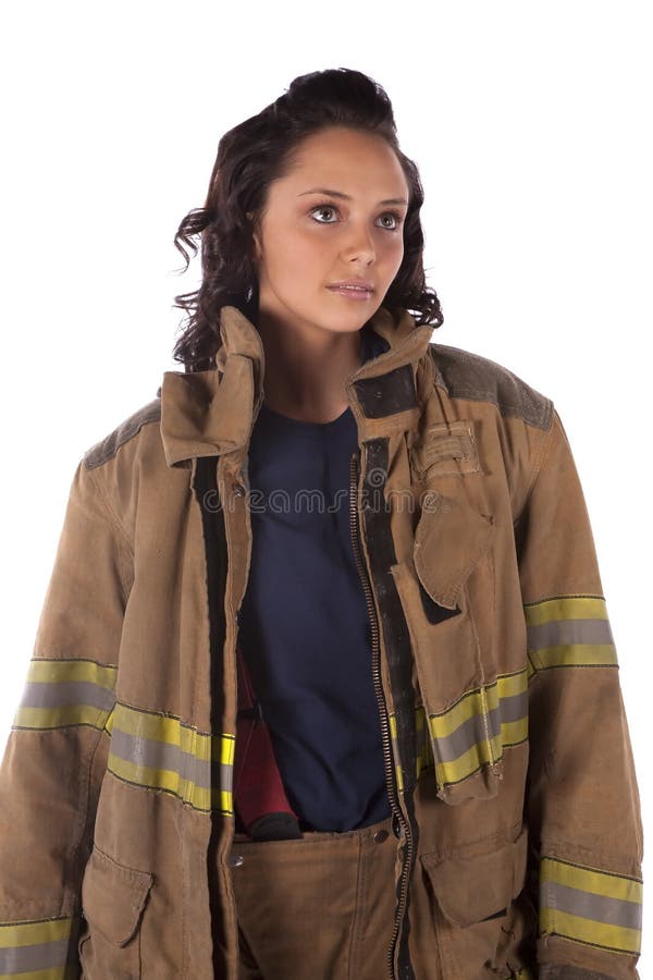 Female Firefighter stock photo. Image of person, safety - 12660912