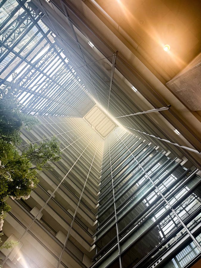 Looking Up High Tall Tower Building S Ceiling from Inside Stock Image ...