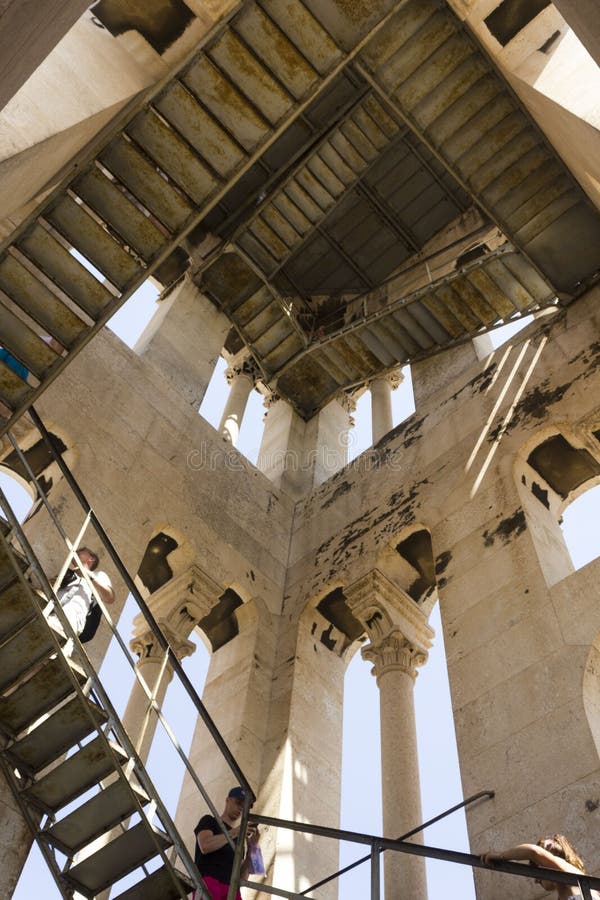 Looking Up Inside Saint Domnius Bell Tower in Split Editorial Stock ...