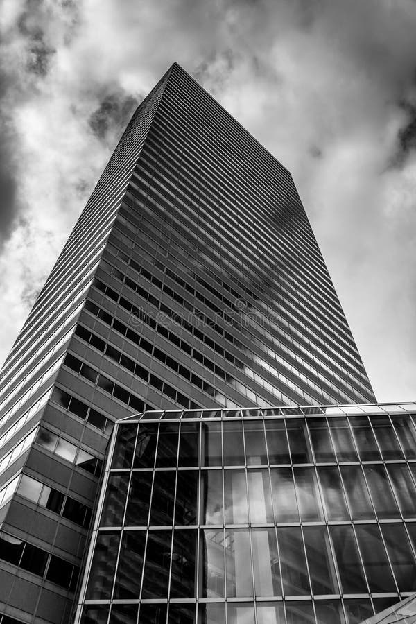 Looking Up at a Modern Building in Boston, Massachusetts. Stock Photo ...