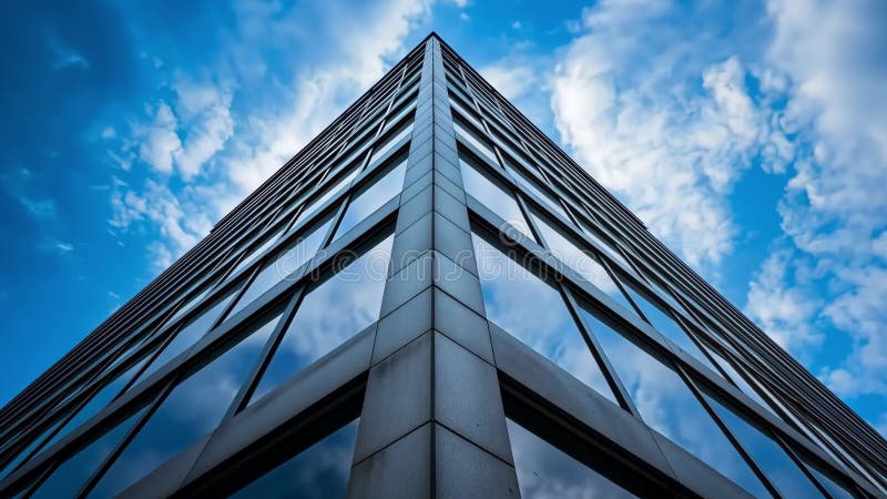 Looking Up at a Modern High-rise Residential Building Facade in ...