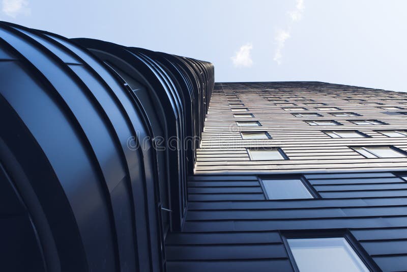 Looking Up at Modern Skyscraper Stock Photo - Image of modern, city ...