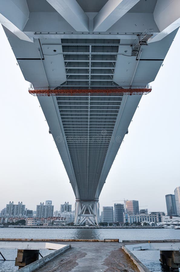 Nanpu Bridge, Shanghai, China Stock Image - Image of headquarters ...