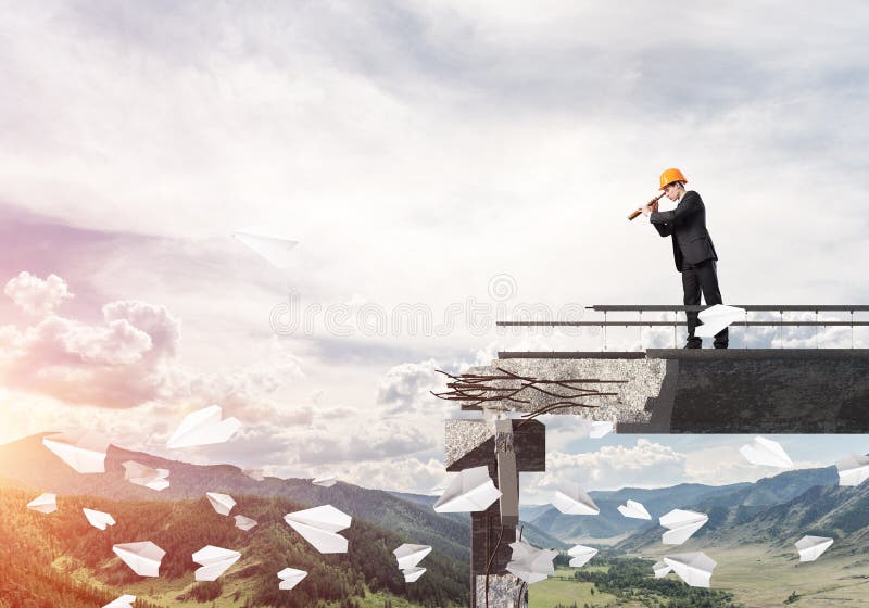 Looking Up for New Ways of Problems Solution. Stock Illustration ...