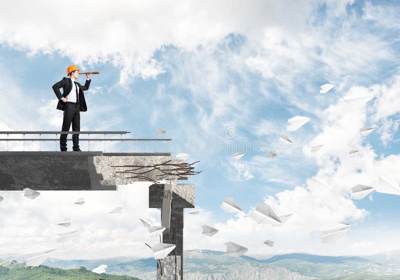 Looking Up for New Ways of Problems Solution. Stock Illustration ...