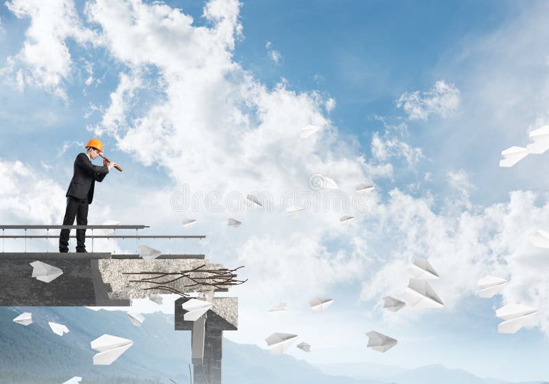 Looking Up for New Ways of Problems Solution. Stock Illustration ...