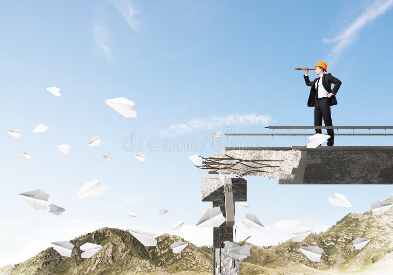 Looking Up for New Ways of Problems Solution. Stock Photo - Image of ...