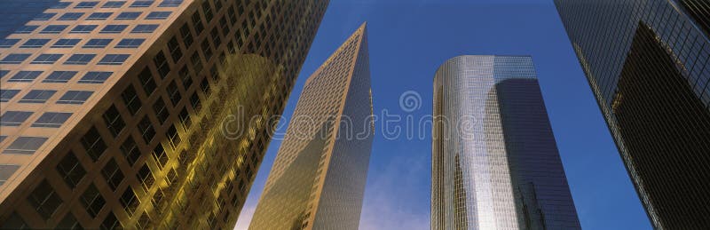 Looking Up at Office Towers, Los Angeles, CA Editorial Photography ...