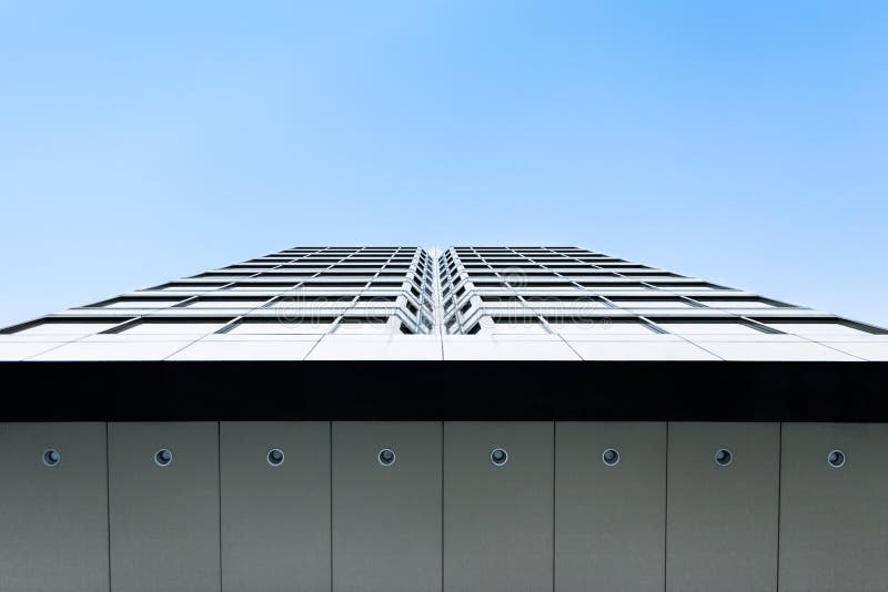 Skyscraper bottom up view stock photo. Image of bottom - 129671854