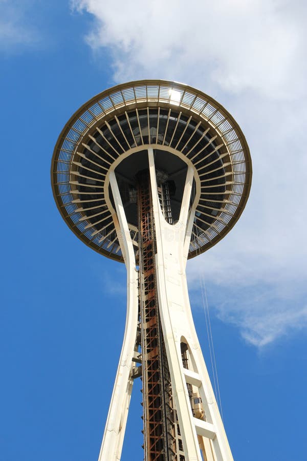 Looking Up at the Space Needle Editorial Photo - Image of needle ...