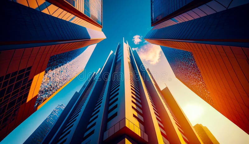 Tall Buildings Looking Up Stock Illustrations – 53 Tall Buildings ...