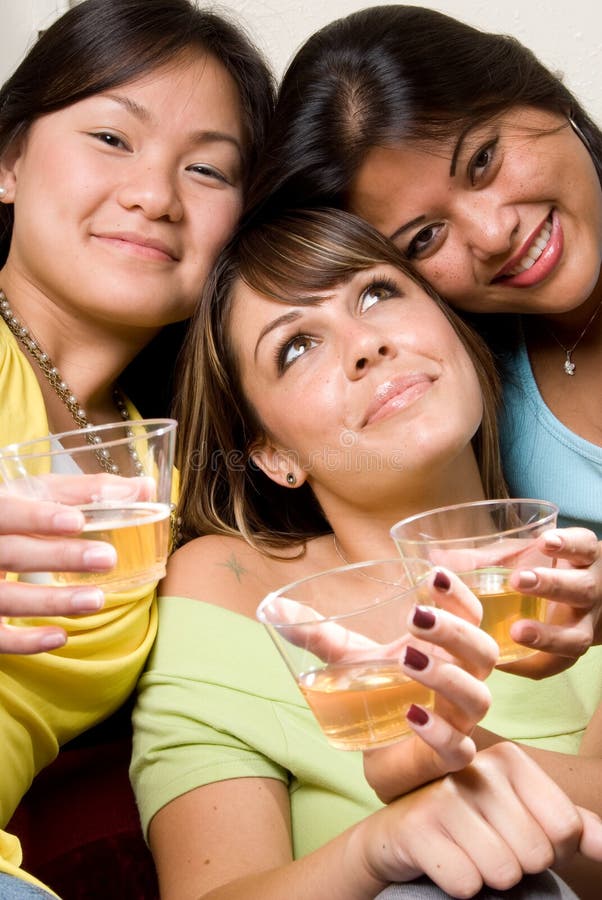 Looking Up To Good Friends - People Series Stock Image - Image of smile ...