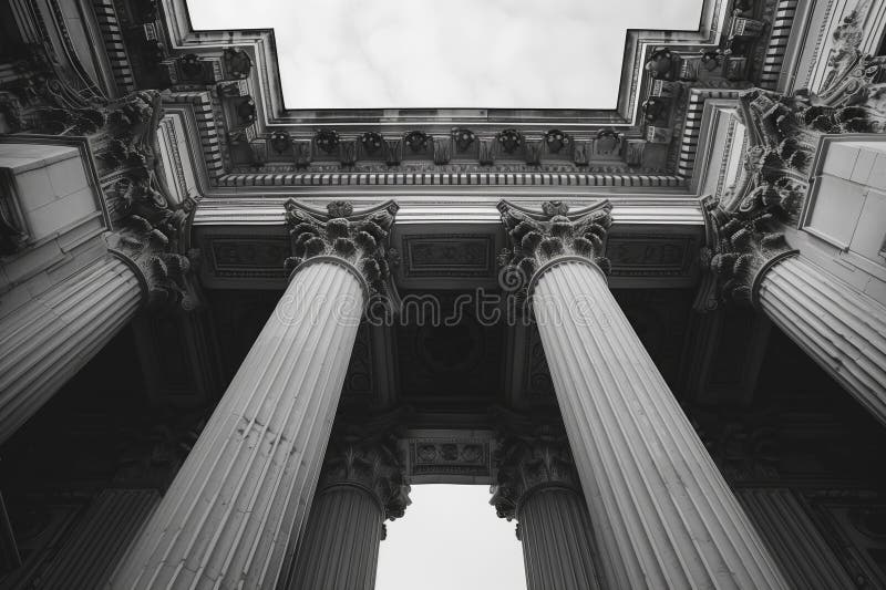 Dramatic Columns of a Classical Building AI Generated Stock ...