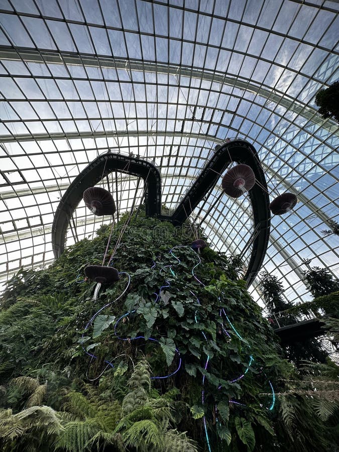 Singapore, Singapore: July 13, 2023- Unique Angled View of Walkways ...