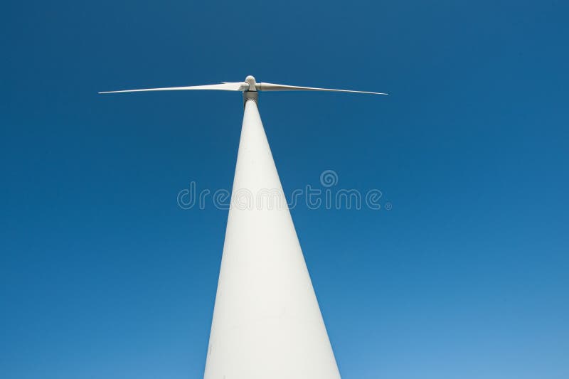 Looking Up a Wind Power Plant.. Stock Image - Image of global ...