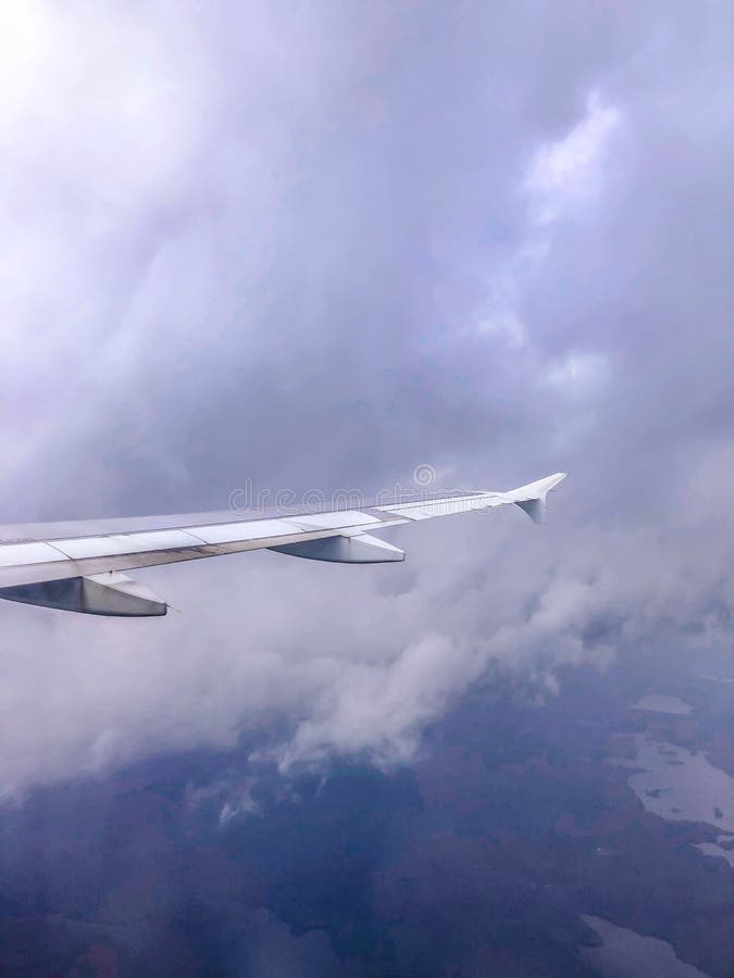 Looking at Various Levels of Clouds from an Aircraft Stock Image ...