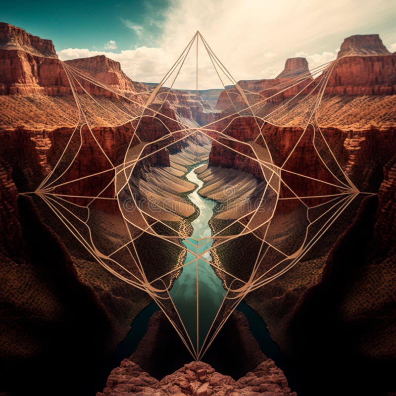 Looking through the Web at the Mountains Stock Illustration ...