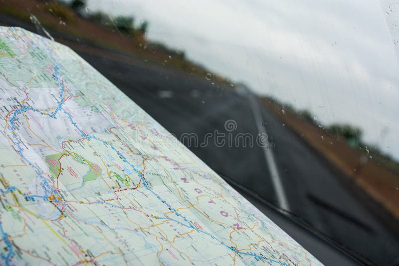 Map on car dashboard stock image. Image of drops, droplets - 108676457