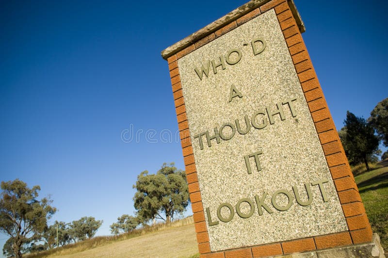 Lookout Sign stock image. Image of signage, lookout, sign - 19137193
