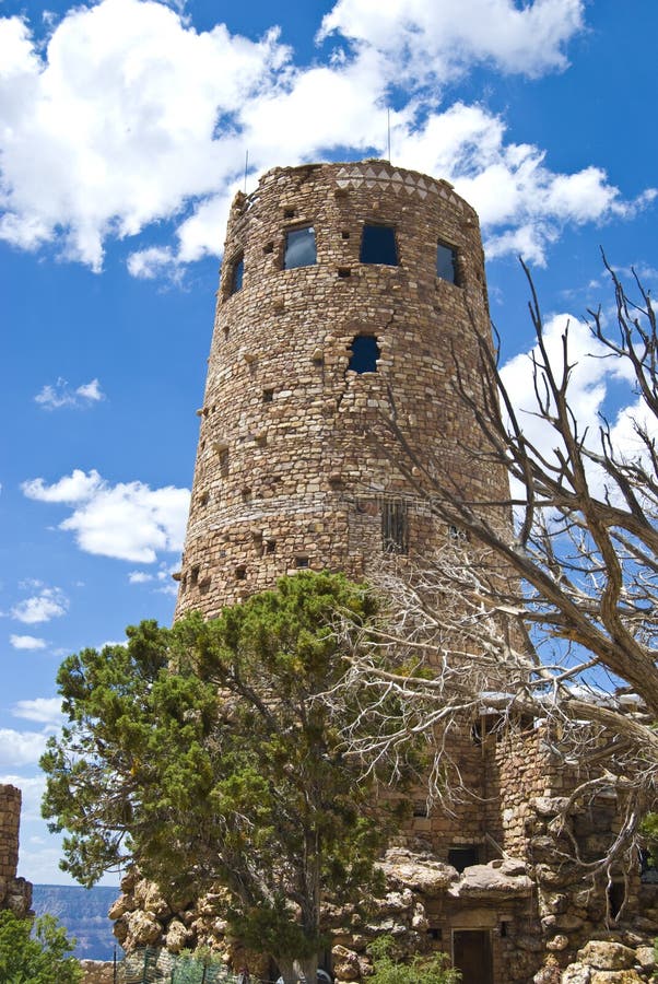 Lookout tower stock image. Image of desert, stone, tall - 22878103