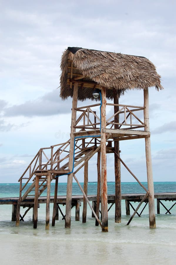 Lookout Tower in the Ocean stock image. Image of sight - 66471575
