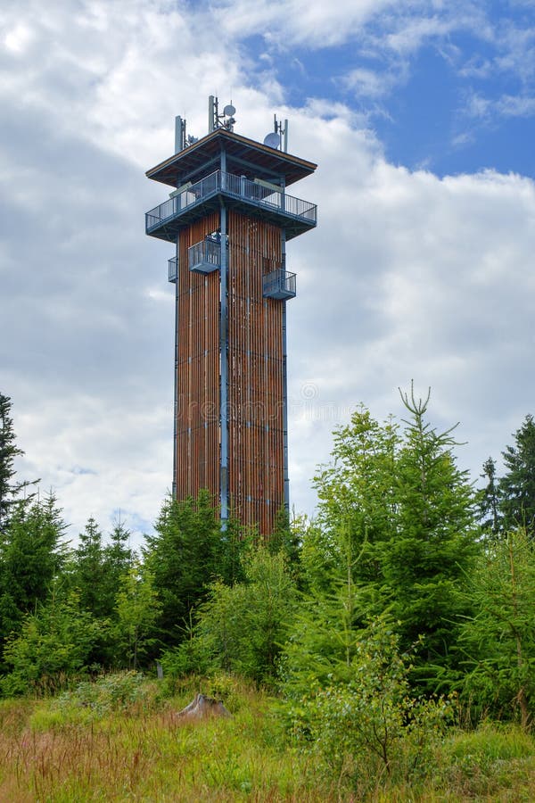 Lookout Tower Spicak, Sumava, Czech Republic Stock Photo - Image of ...