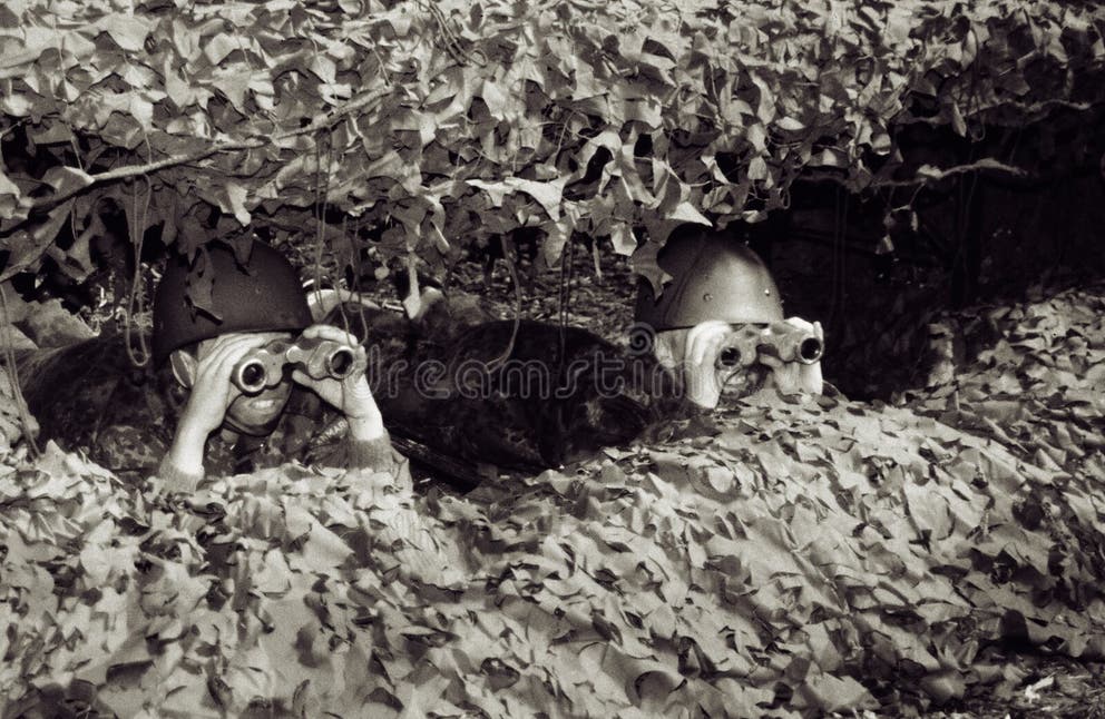 On the Lookout Watching Child Soldier Stock Photo - Image of binocular ...