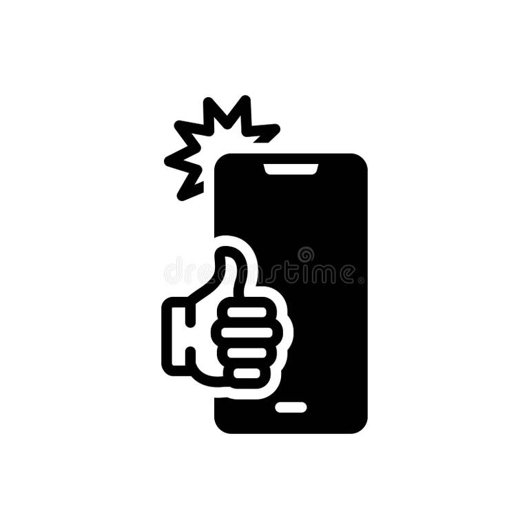 Black Solid Icon for Looks, Thump and Glimpse Stock Vector ...