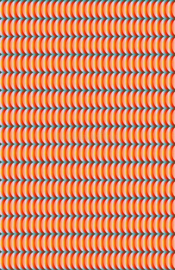 Bright Orange and White Pattern with Curvy Lines. Stock Illustration ...