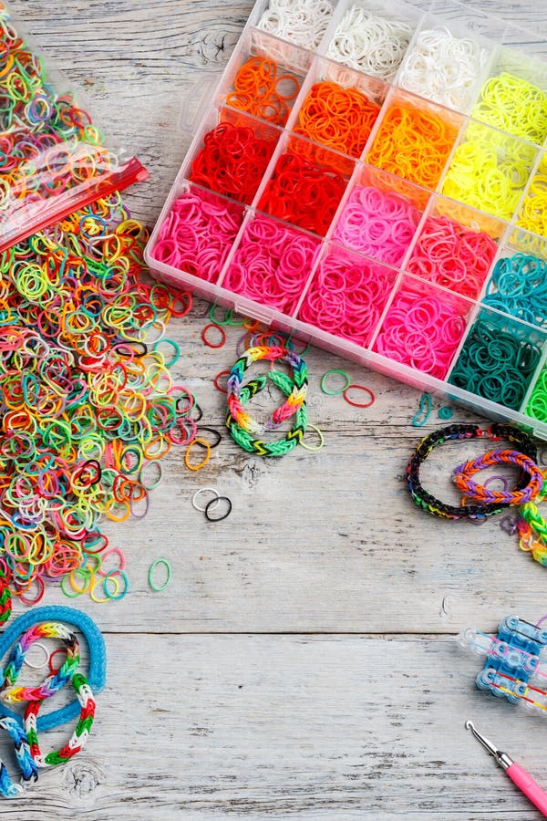 Loom bands stock photo. Image of bracelet, hype, material - 45822598