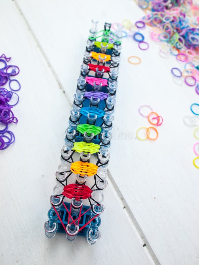 Loom bands and loom stock photo. Image of childhood, craft - 43646538