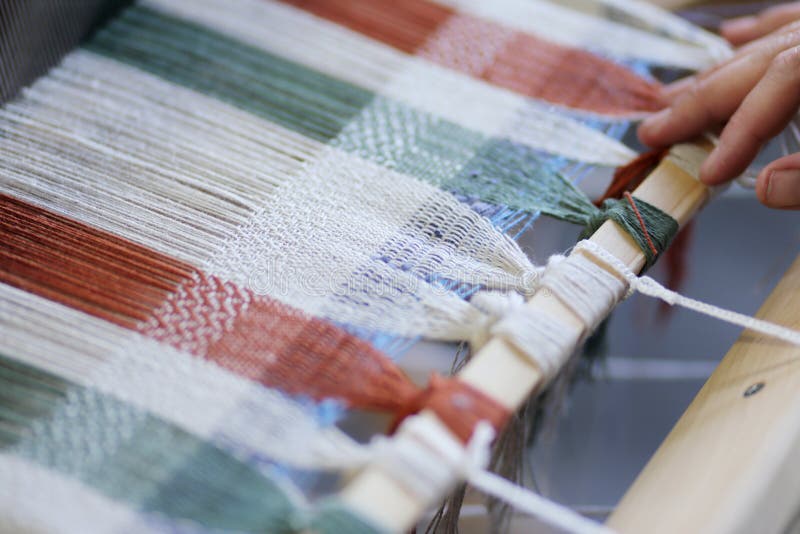 Loom stock photo. Image of weave, female, weaving, cloth - 41313134