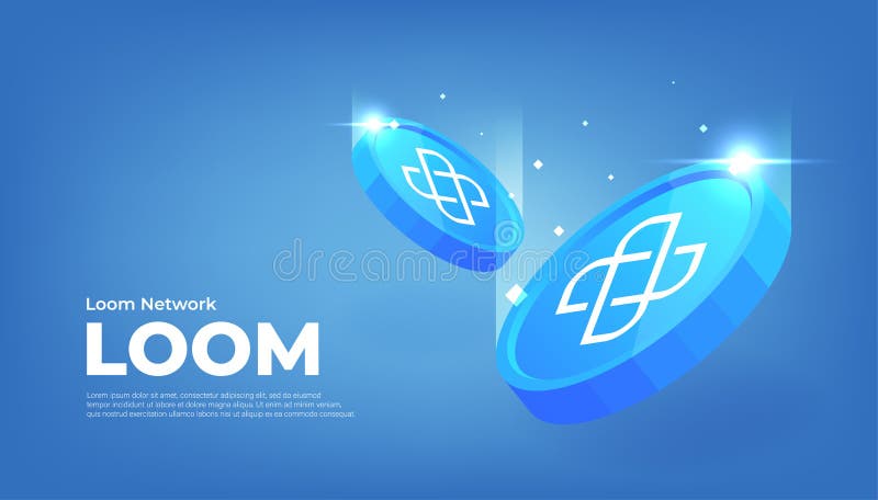 Loom Network LOOM Coin Cryptocurrency Concept Banner Background Stock ...