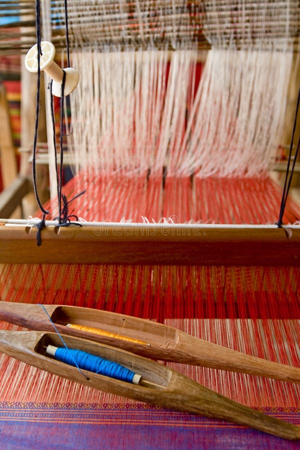 Loom, textiles by hand stock image. Image of color, textile - 6553265