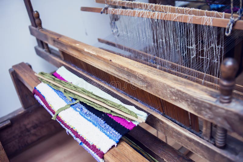 Loom with thread stock image. Image of culture, fashion - 101700747