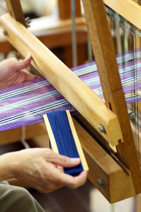 On the Loom stock image. Image of work, fingers, loom - 30503401