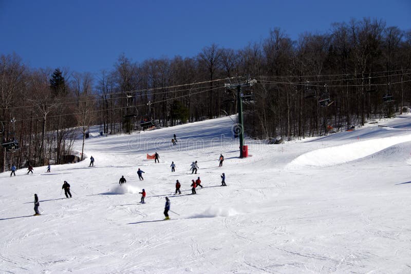 Loon Mountain Ski Resort stock image. Image of travel, winter - 318033