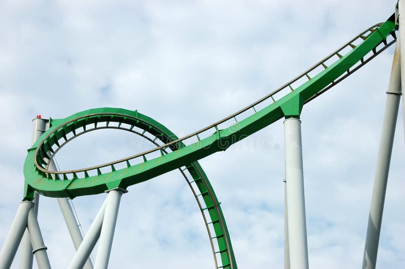 Diving Roller Coaster stock photo. Image of steel, adventure - 210632