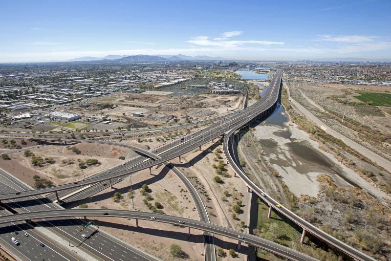 Loop 202 and the Loop 101 Interchange Looking West Stock Photo - Image ...