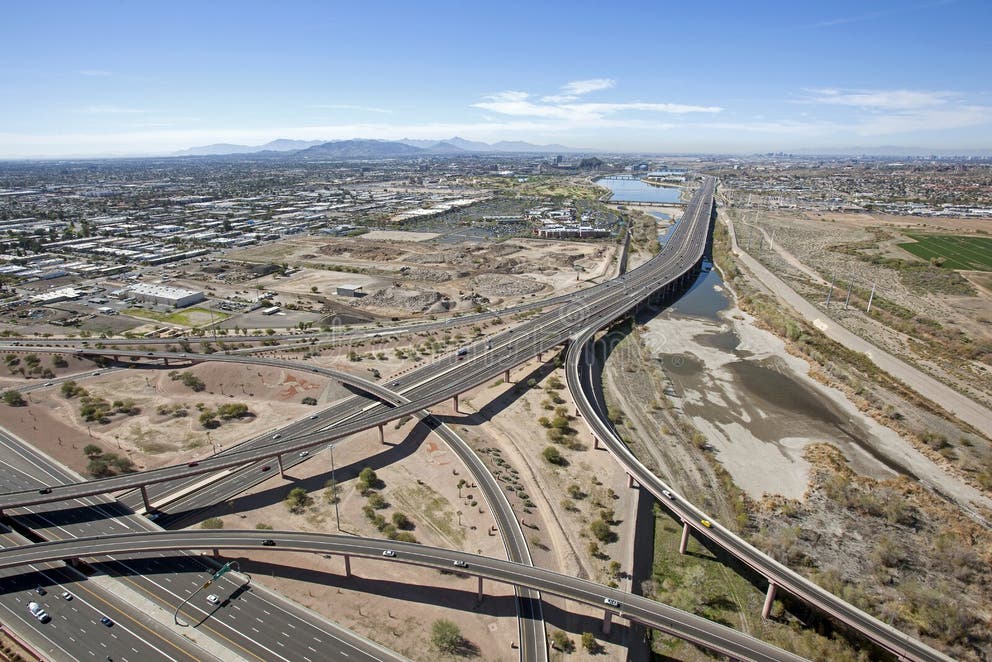 Loop 202 and the Loop 101 Interchange Looking West Stock Photo - Image ...