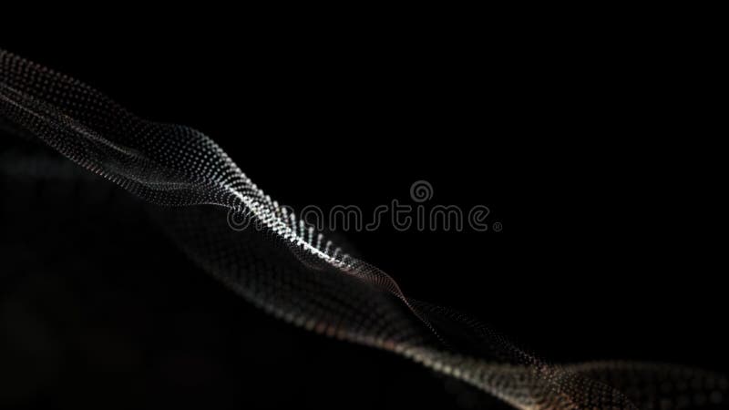 Loop Abstract White Particles Wave Abstract Technology Background Stock ...