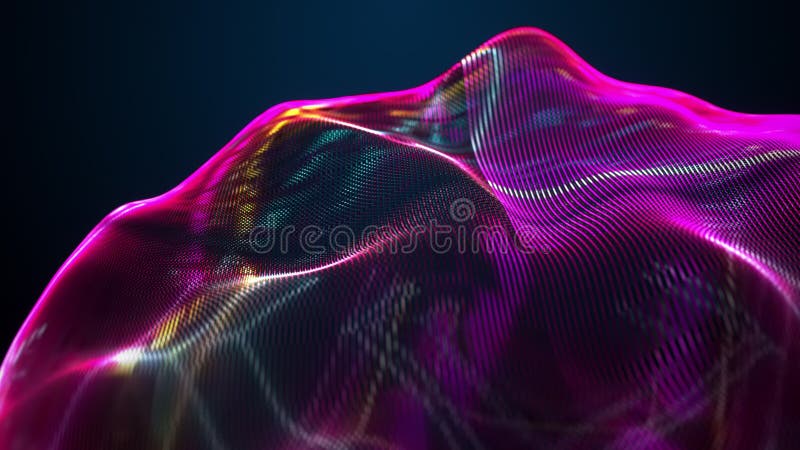 Loop Abstract Technology Background Object Wave Texture Stock Video ...