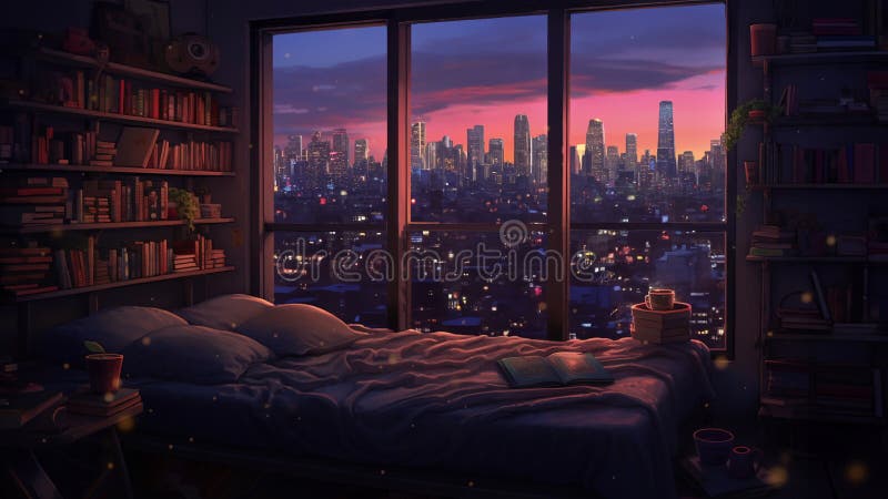 Animated Virtual Backgrounds Landscape Background Dark Sky and Stars ...