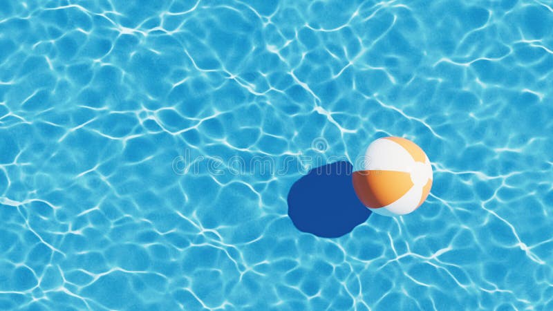 Loop Animation of Beach Ball with Wave Water, 3d Rendering Stock Video ...