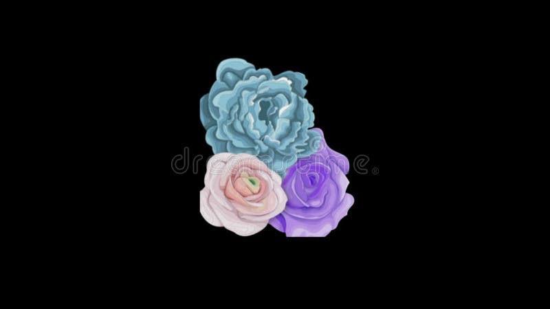 Loop Animation of Beautiful Flower Transparent Background with an Alpha ...