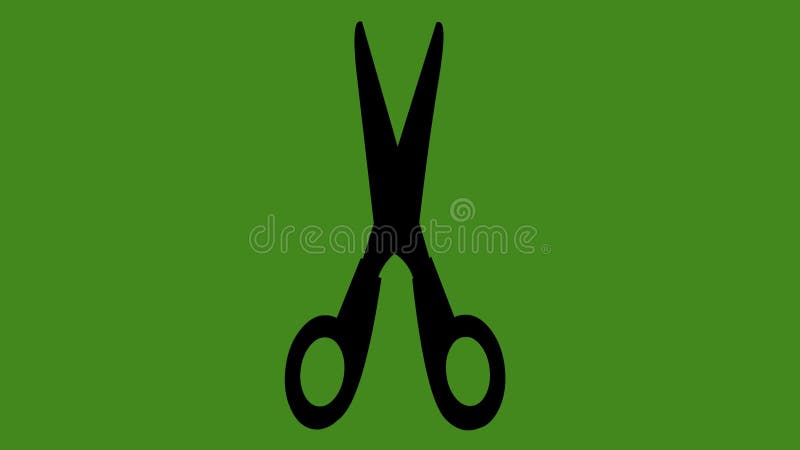 Loop Animation of the Black Silhouette of a Scissors Stock Video ...