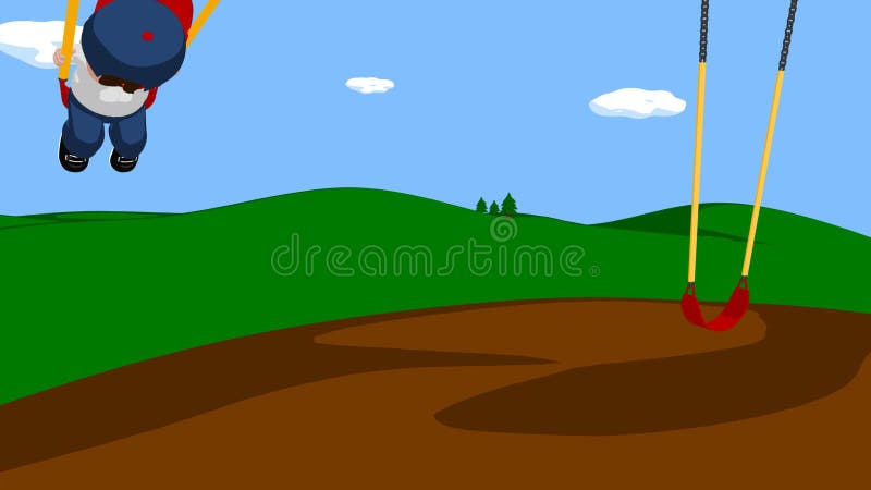 Loop Animation of Boy on Swing Stock Footage - Video of white ...