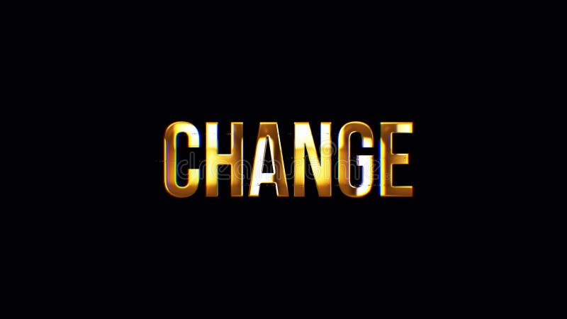 Loop Animation of Change Golden Text Glitch Effect Background Stock ...